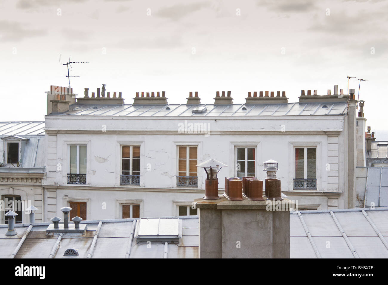 Paris rooftops seen from Montmartre Stock Photo - Alamy