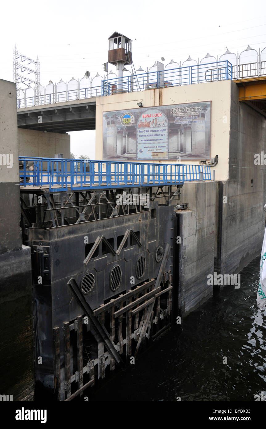 Esna Lock Gate on the River Nile, Egypt Stock Photo - Alamy
