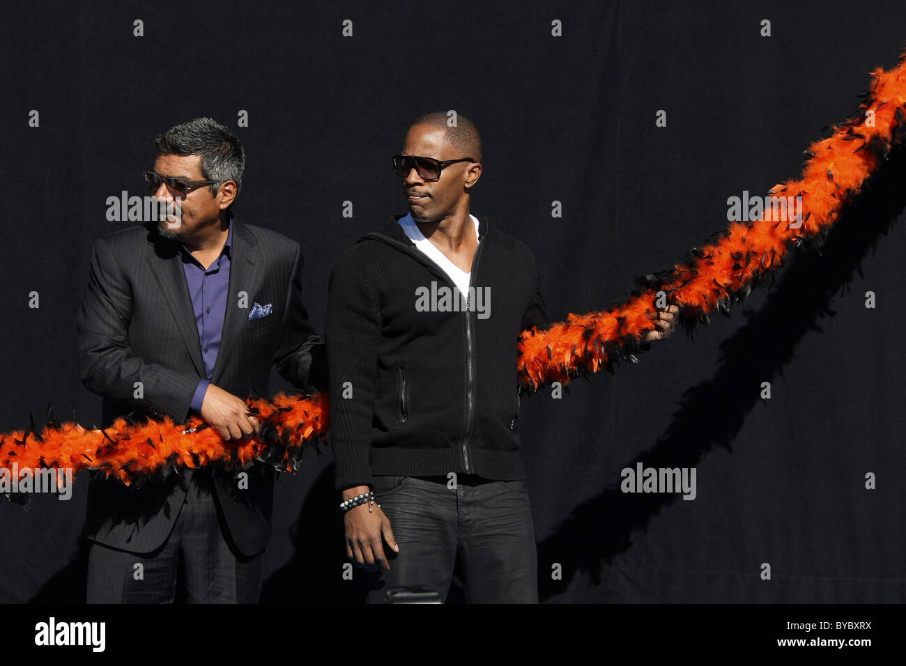 JAMIE FOXX GEORGE LOPEZ RIO ANGRY BIRDS GAME LAUNCH CENTURY CITY LOS ...