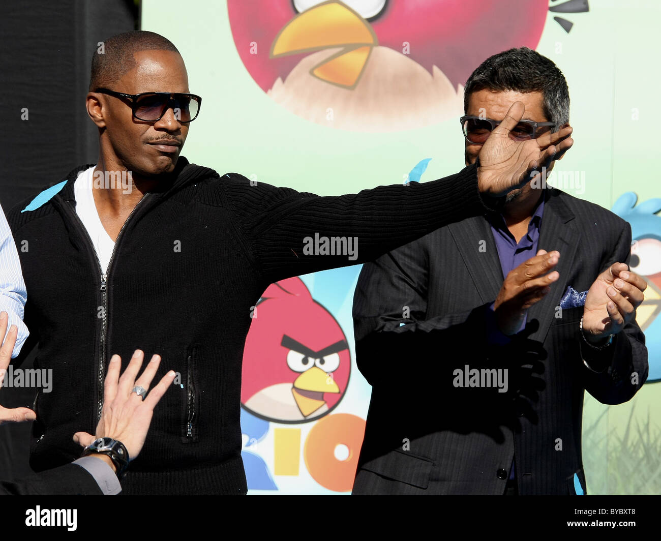 JAMIE FOXX GEORGE LOPEZ RIO ANGRY BIRDS GAME LAUNCH CENTURY CITY LOS ...