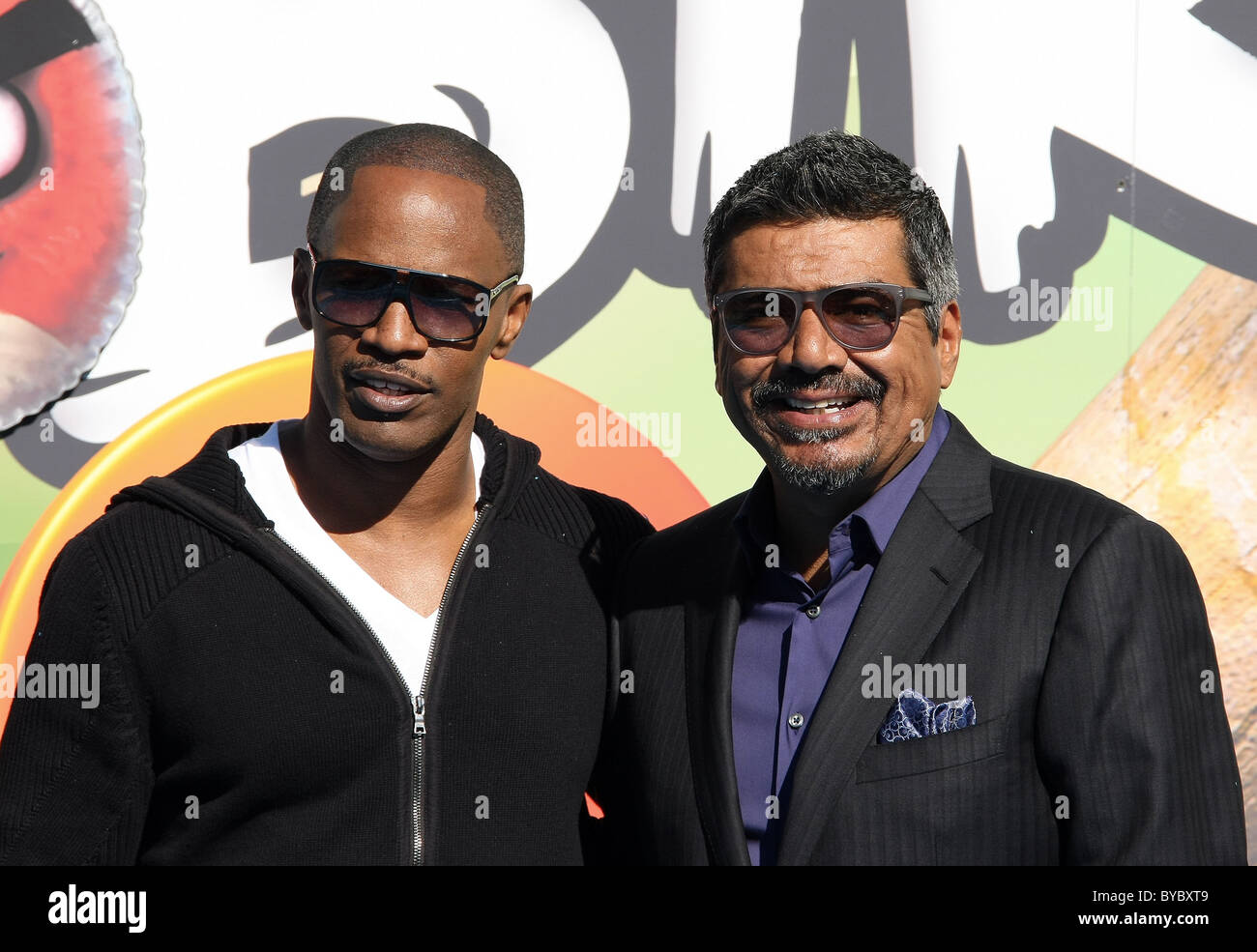 JAMIE FOXX GEORGE LOPEZ RIO ANGRY BIRDS GAME LAUNCH CENTURY CITY LOS ...