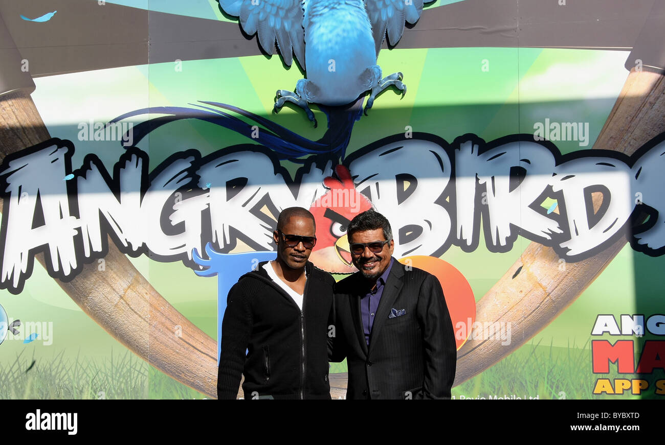 JAMIE FOXX GEORGE LOPEZ RIO ANGRY BIRDS GAME LAUNCH CENTURY CITY LOS ...