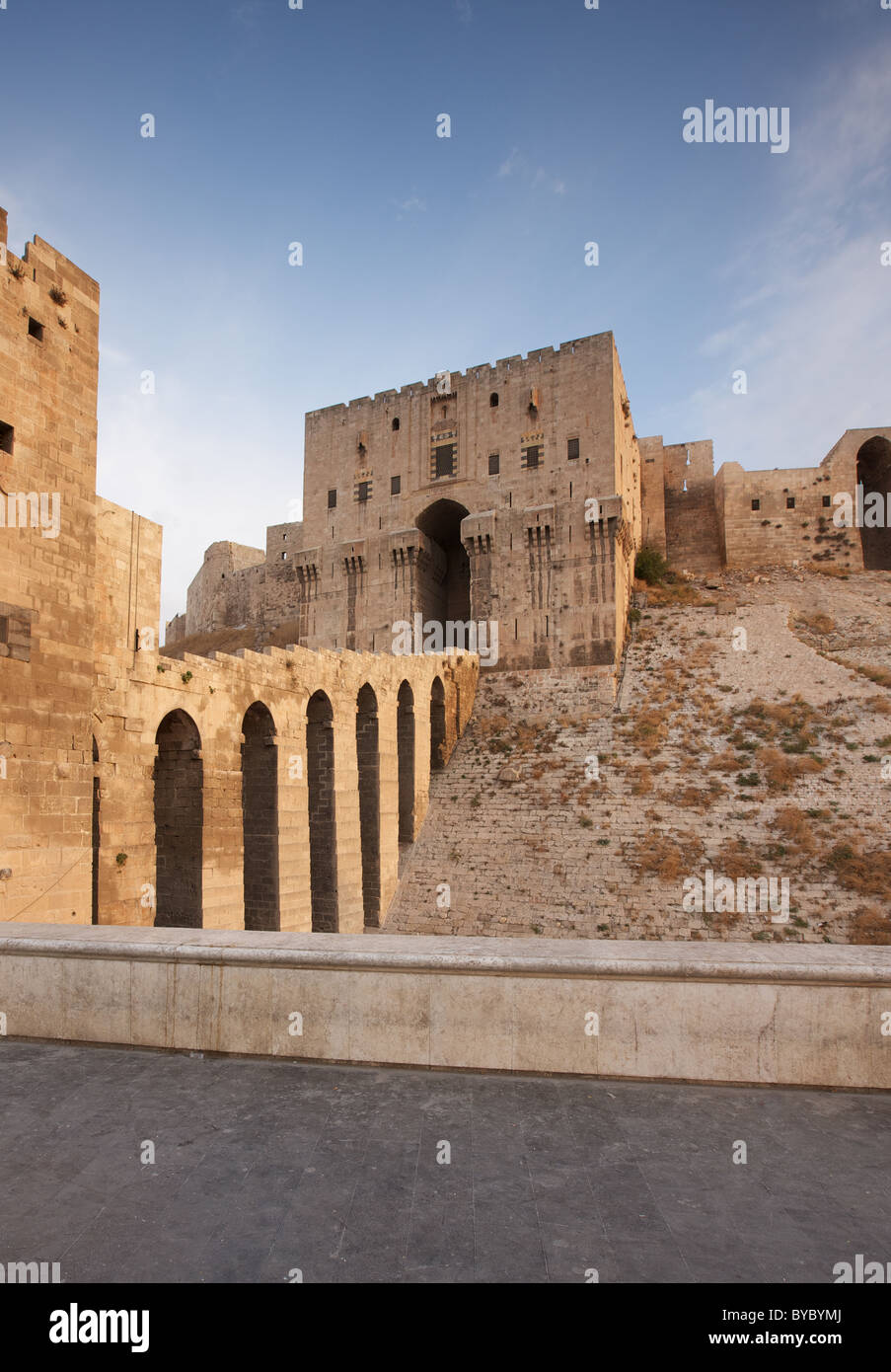 Aleppo Citadel, Syria as the sun rises Stock Photo - Alamy