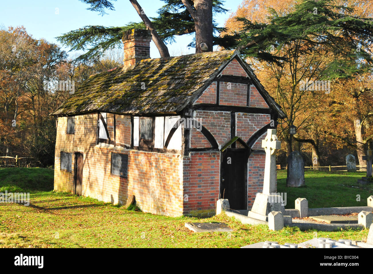 Itchingfield parish church priest house Stock Photo - Alamy