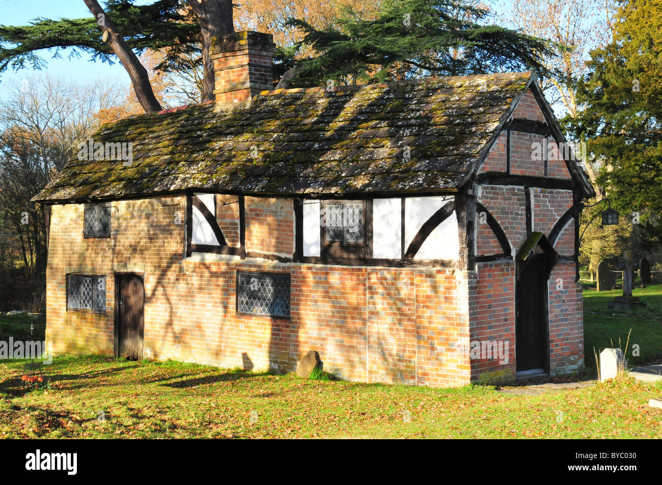 Itchingfield parish church priest house Stock Photo - Alamy
