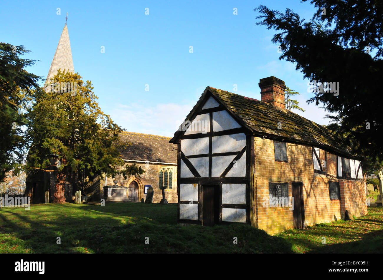 Itchingfield parish church and priest house Stock Photo - Alamy