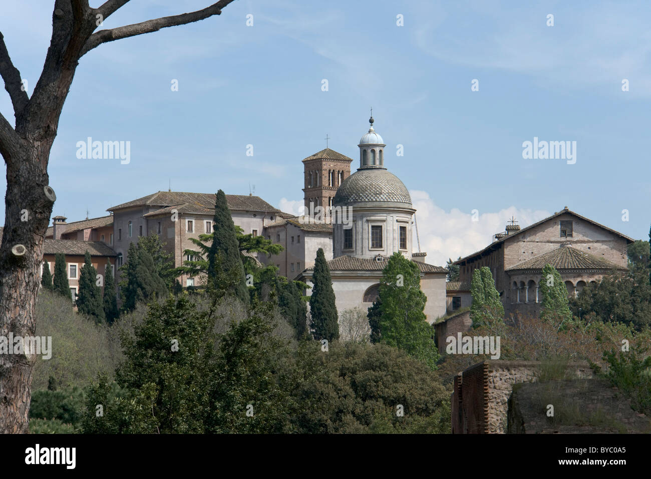 Church Santi Giovanni e Paolo on the Caelian hill in Rome Stock Photo ...