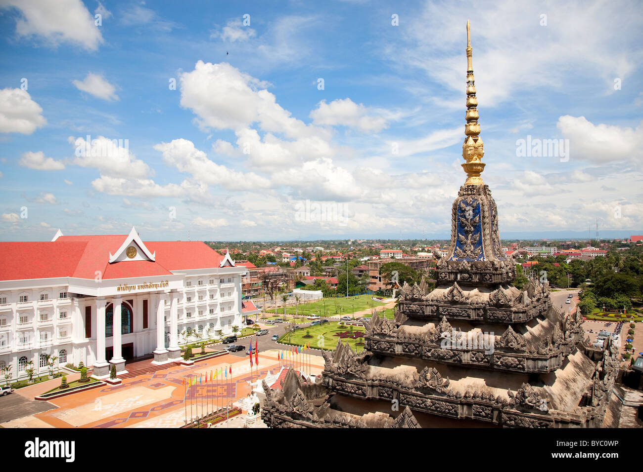 Vientiane, capital of Laos. Beautiful View from Patuxay monument Stock ...