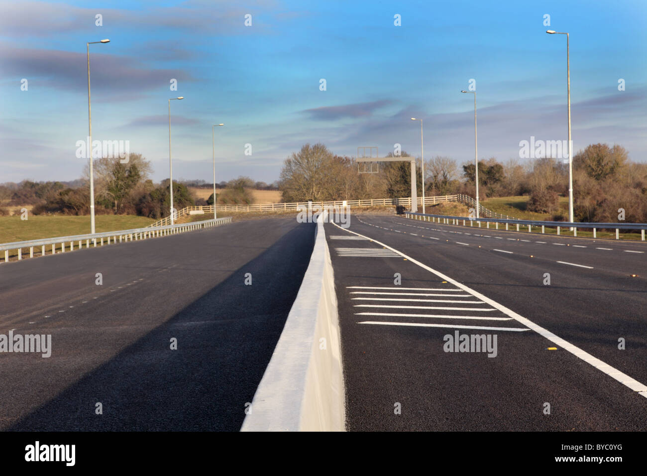 End Of Motorway Stock Photo - Alamy