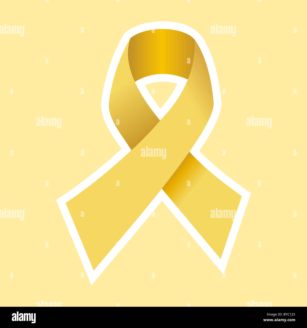 Yellow Cancer Ribbon Clip Art