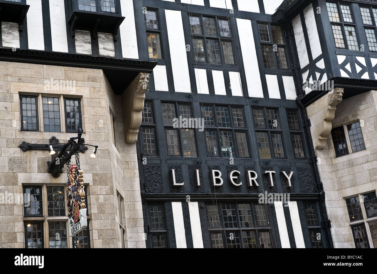 The facade of Liberty store in London Stock Photo - Alamy