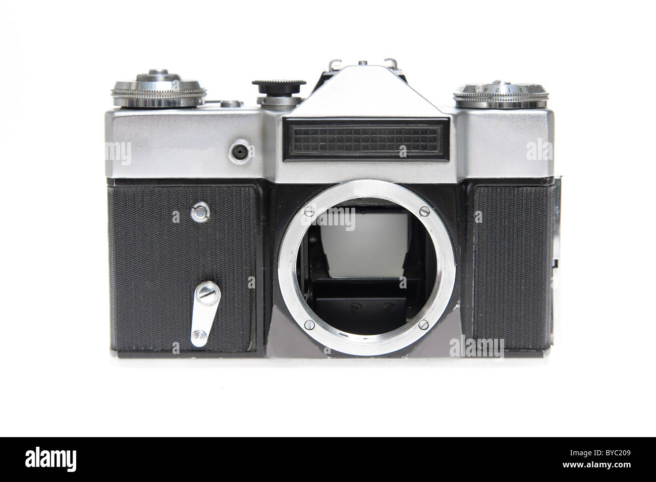 Digital camera isolated on white background Stock Photo - Alamy
