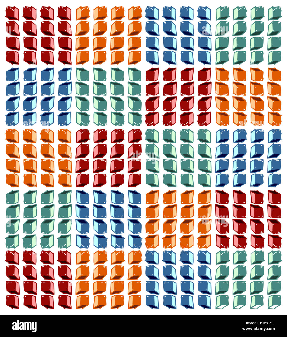 Colorful cubes pattern on white background. Vector available Stock ...