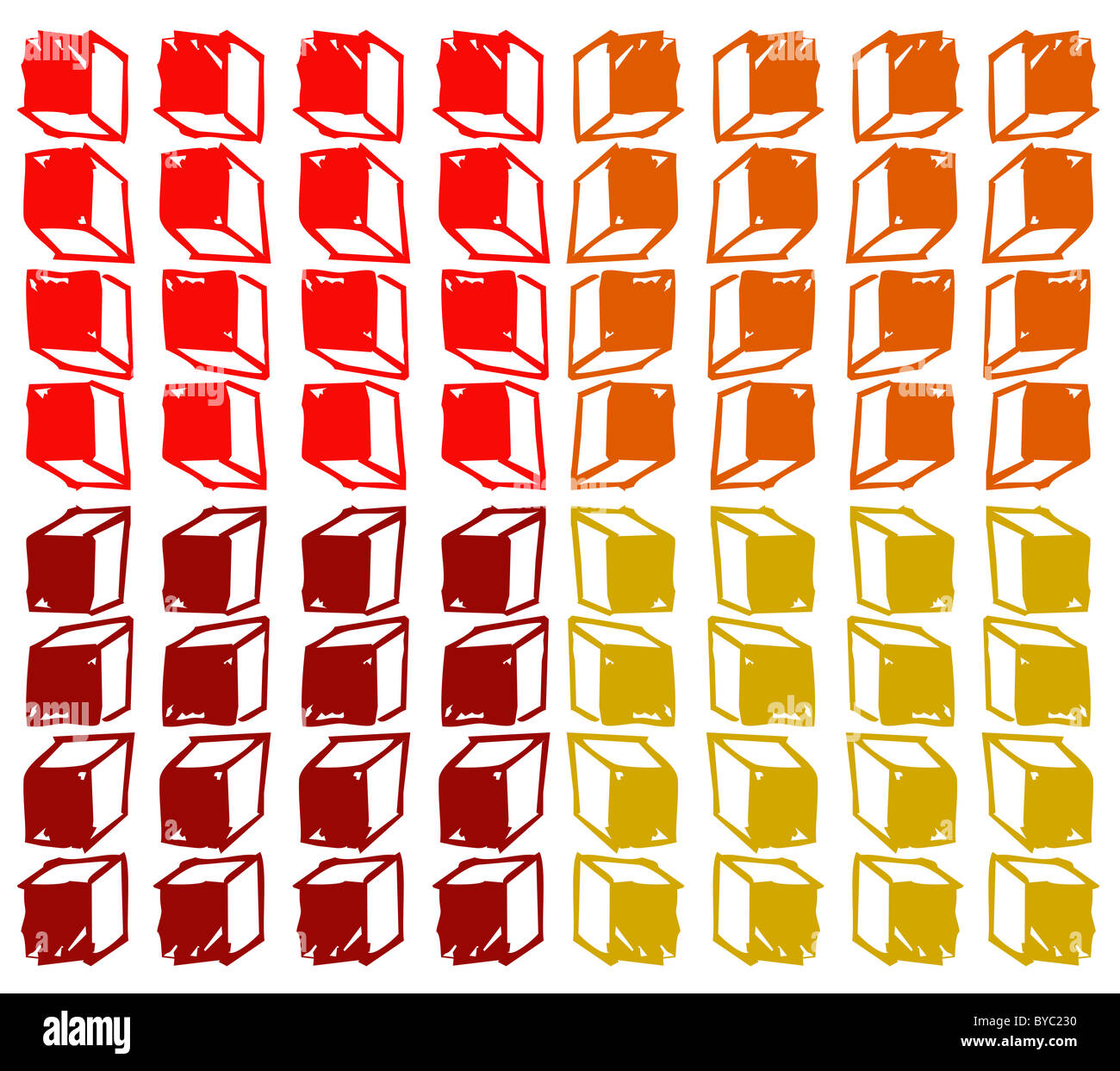 Colored cubes background. Warm tones. Vector available Stock Photo - Alamy