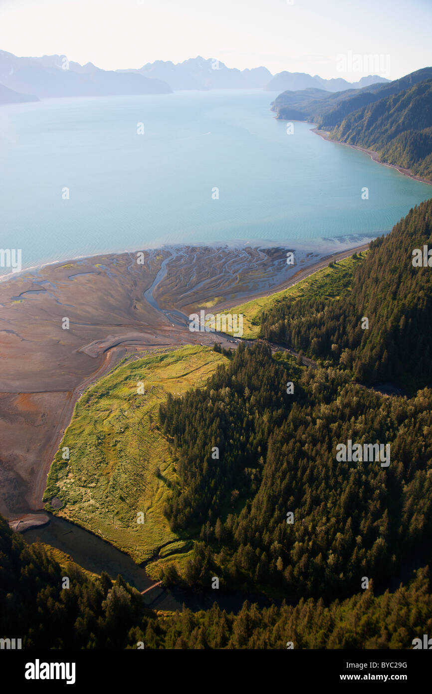 Aerial of Tonsina, Resurrection Bay, Alaska Stock Photo - Alamy