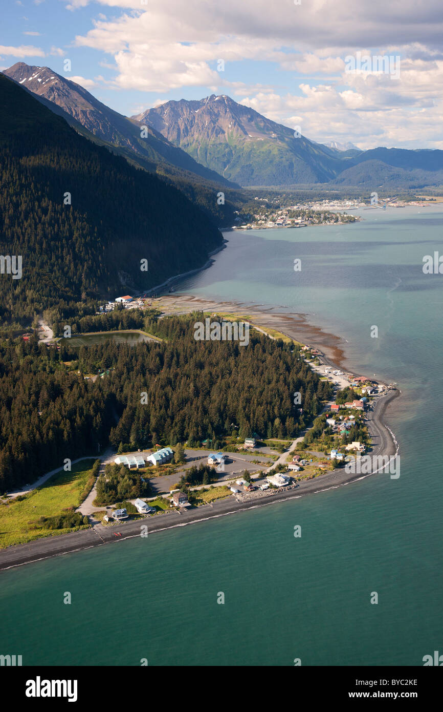 Aerial of Seward, Alaska Stock Photo - Alamy