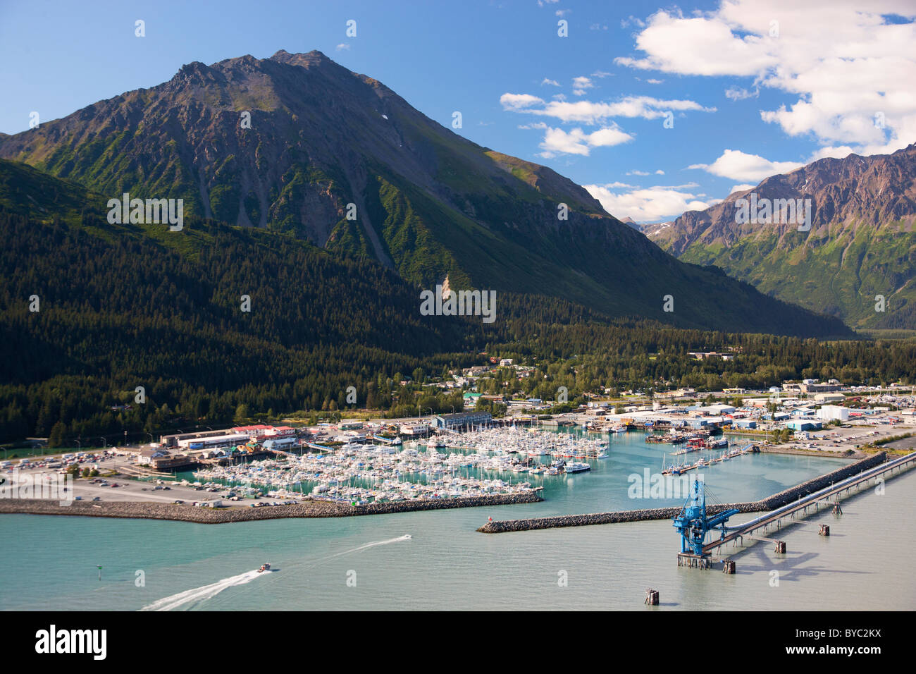 Aerial of Seward, Alaska Stock Photo - Alamy