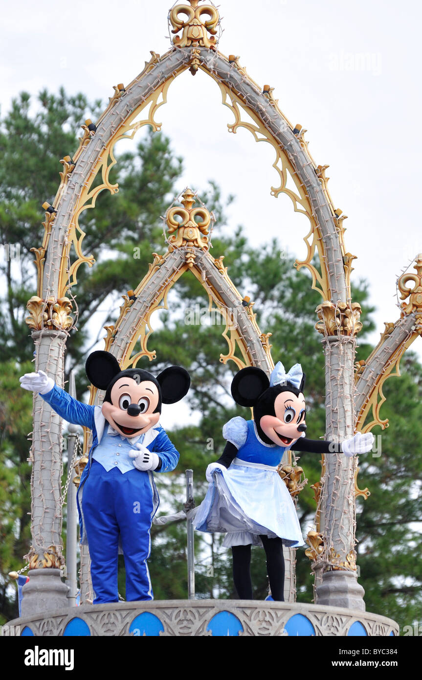 Mickey and Minnie Mouse show, Disneyworld, Orlando, Florida, USA Stock ...