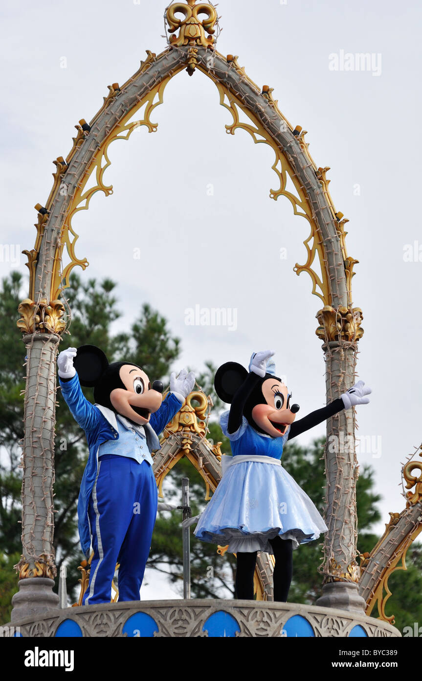 Mickey and Minnie Mouse show, Disneyworld, Orlando, Florida, USA Stock ...