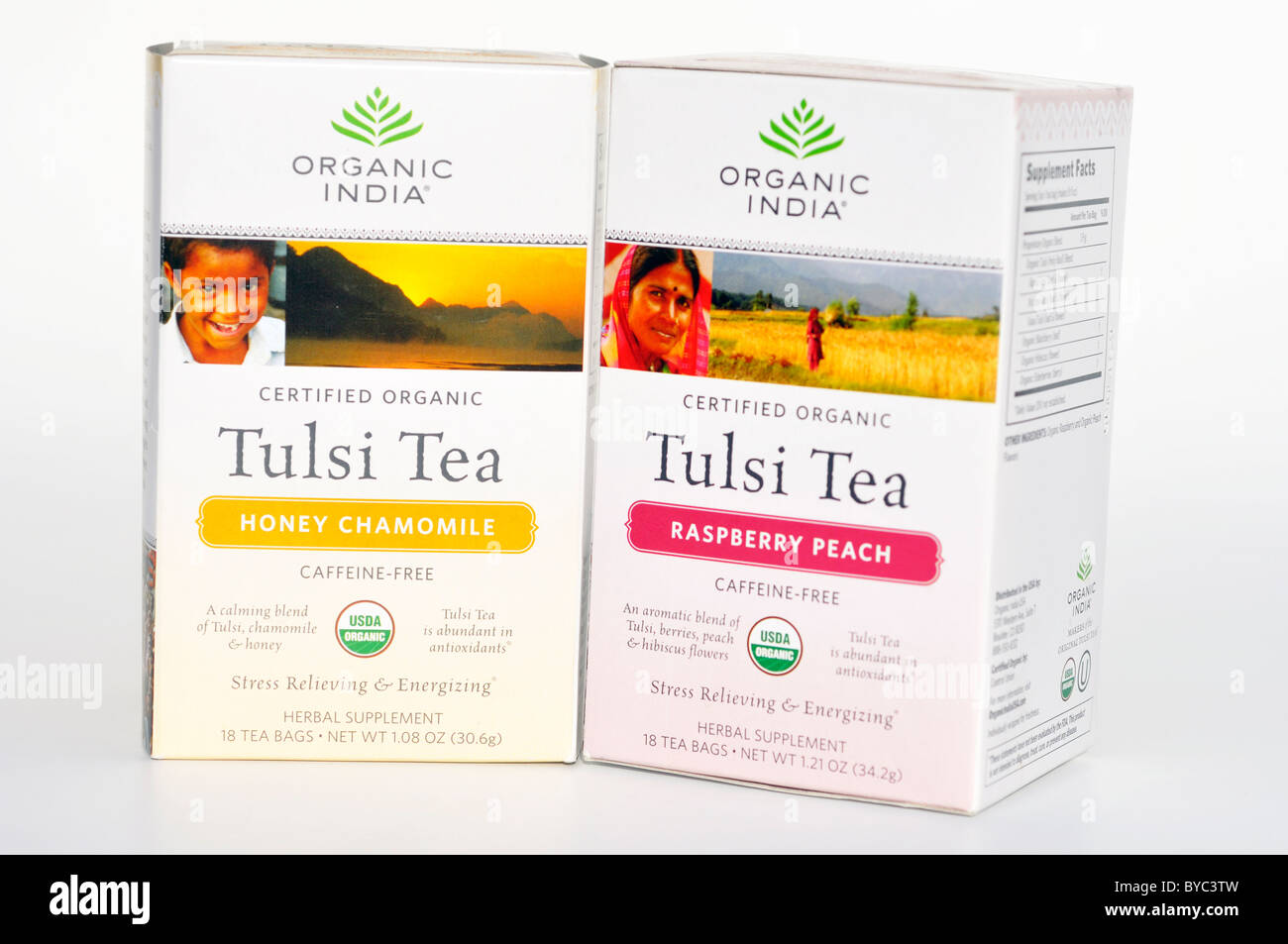 Organic Indian teas in packages Stock Photo - Alamy
