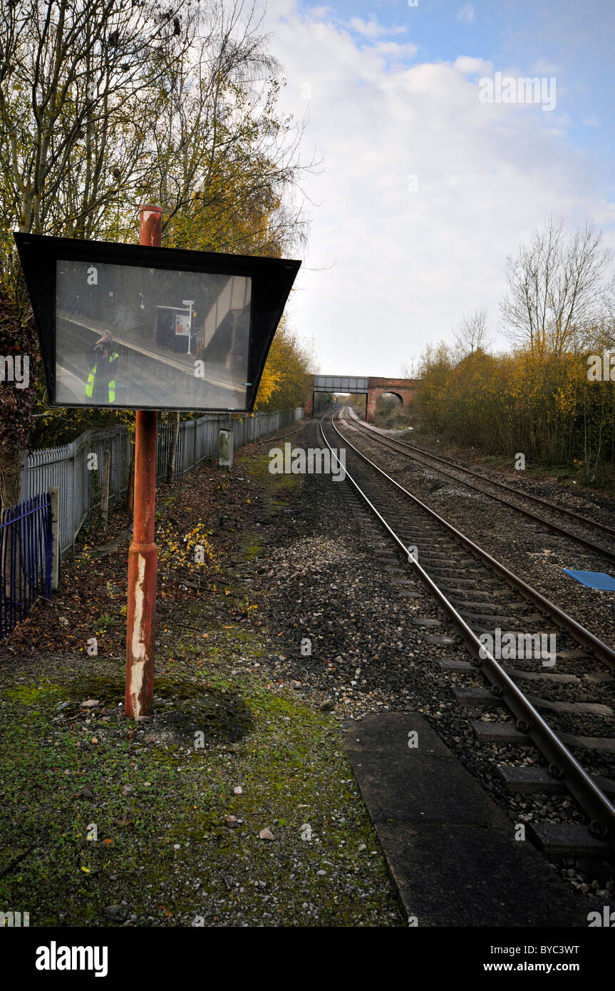 Aldermaston Station Berkshire UK Platform Tracks Foot Bridge Stock ...