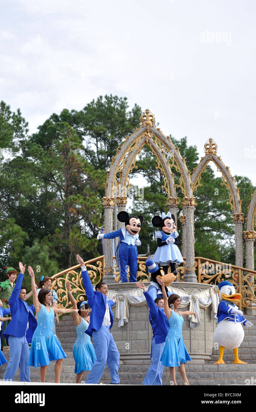 Mickey and Minnie Mouse show, Disneyworld, Orlando, Florida, USA Stock ...