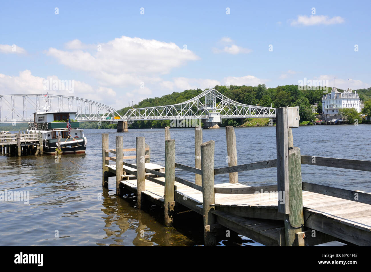 Pier, Connecticut River, Connecticut, New England, USA Stock Photo - Alamy
