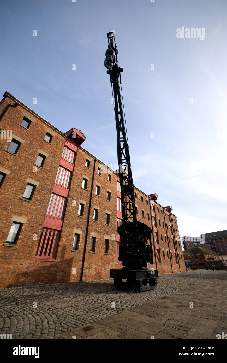 Gloucester Docks Gloucestershire UK Crane Stock Photo - Alamy