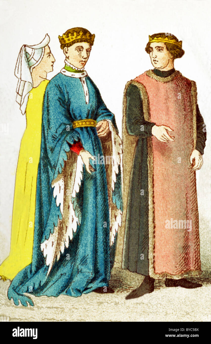 The figures represent English people between A.D. 1400 and 1450: from ...