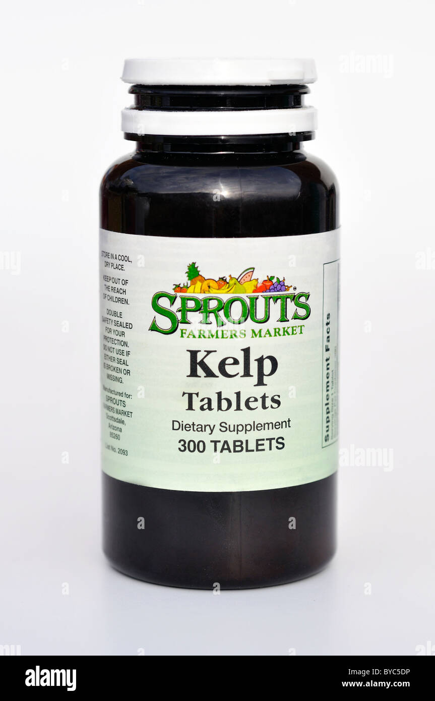 Dietary supplements - kelp tablets Stock Photo - Alamy
