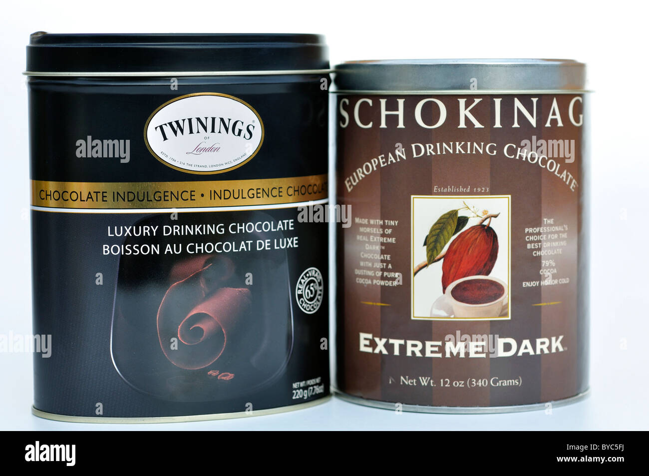 Hot chocolate cocoa box container cacao drink twinings white background ...