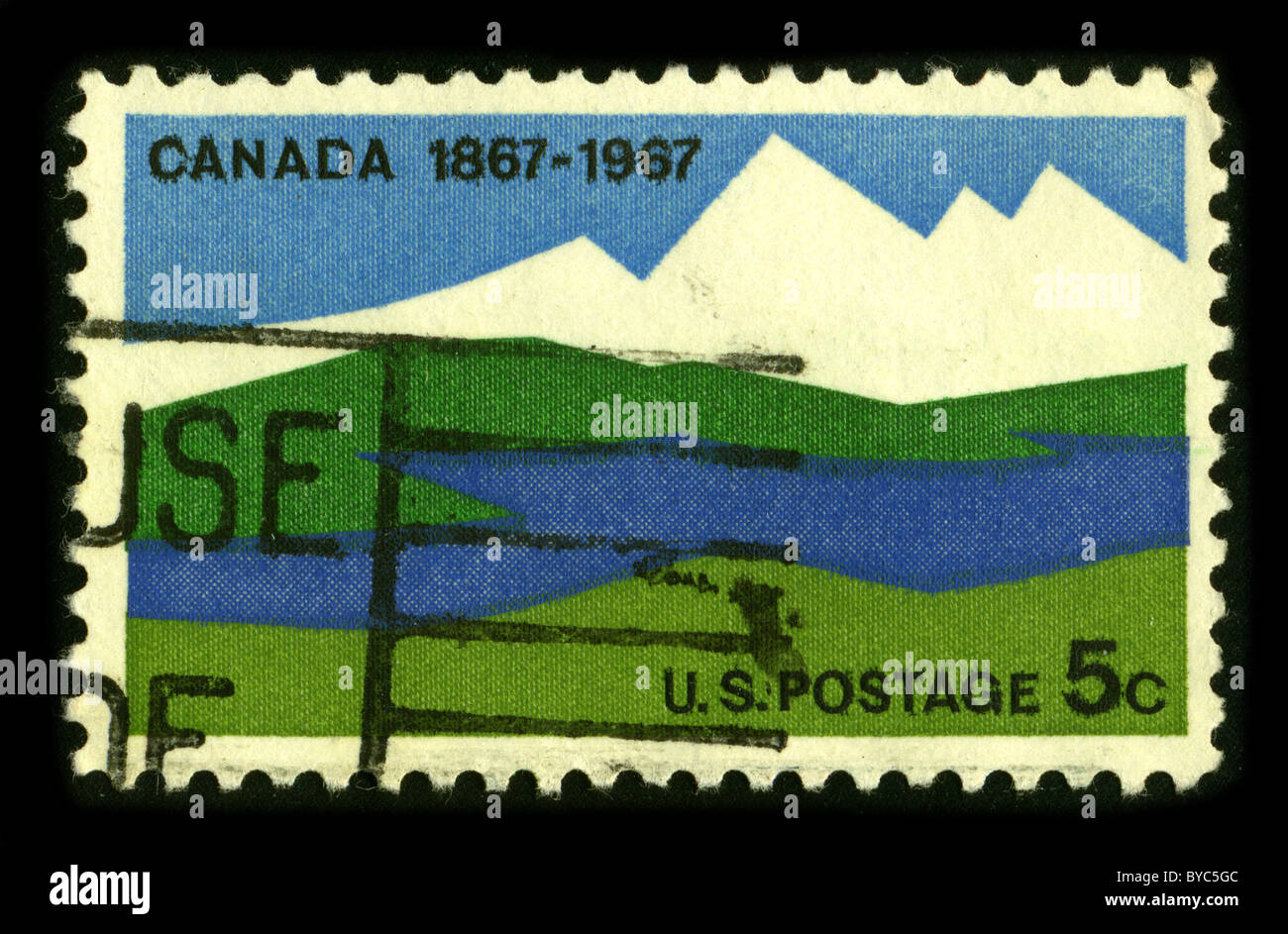 CANADA - CIRCA 1967: A stamp dedicated to The British North America ...
