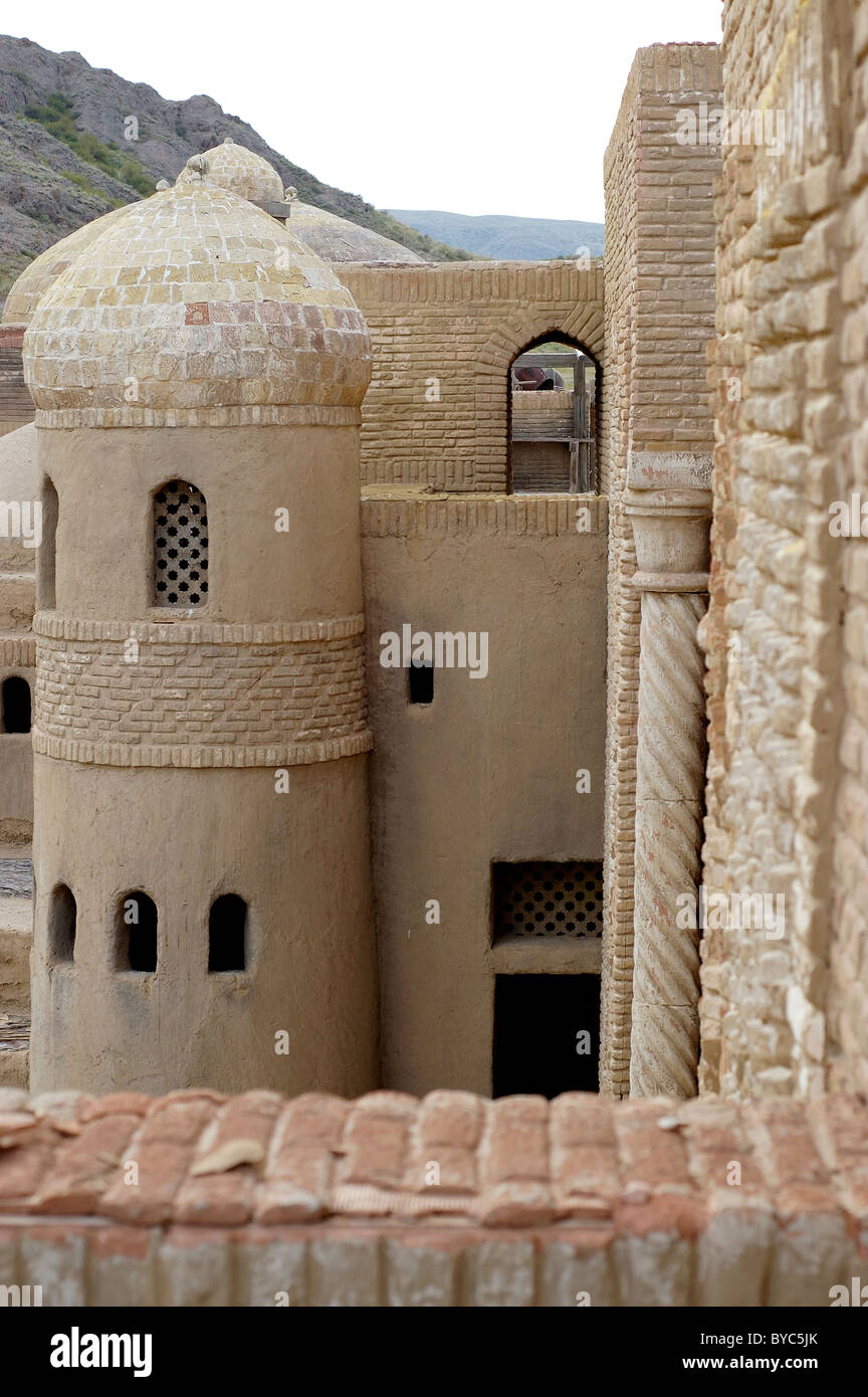 Ancient nomadic city. View on the mosque Stock Photo - Alamy