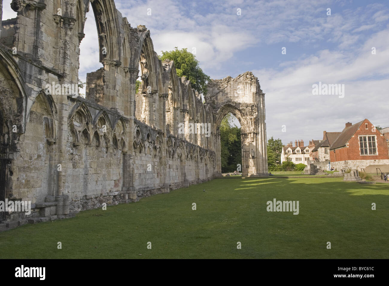 The ruins of St. Mary's Abbey, York Stock Photo - Alamy