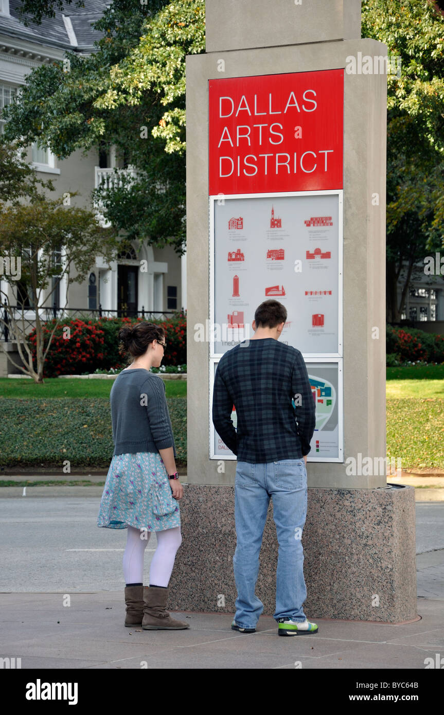 Dallas Arts District sign, Dallas, Texas, USA Stock Photo - Alamy
