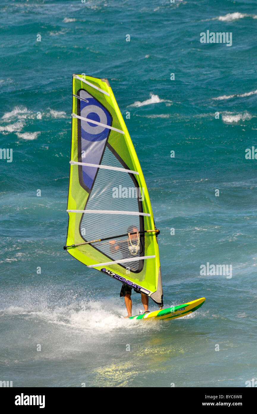 Windsurfing Kanaha Beach Maui Hawaii Pacific Ocean Stock Photo - Alamy