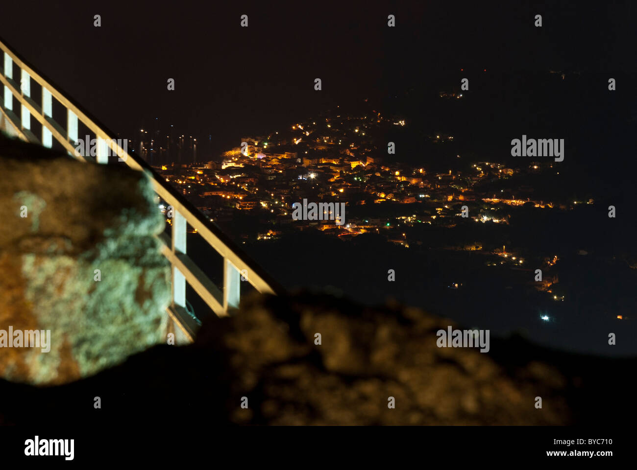 Night detail of Marciana village in Isola d'Elba Stock Photo - Alamy