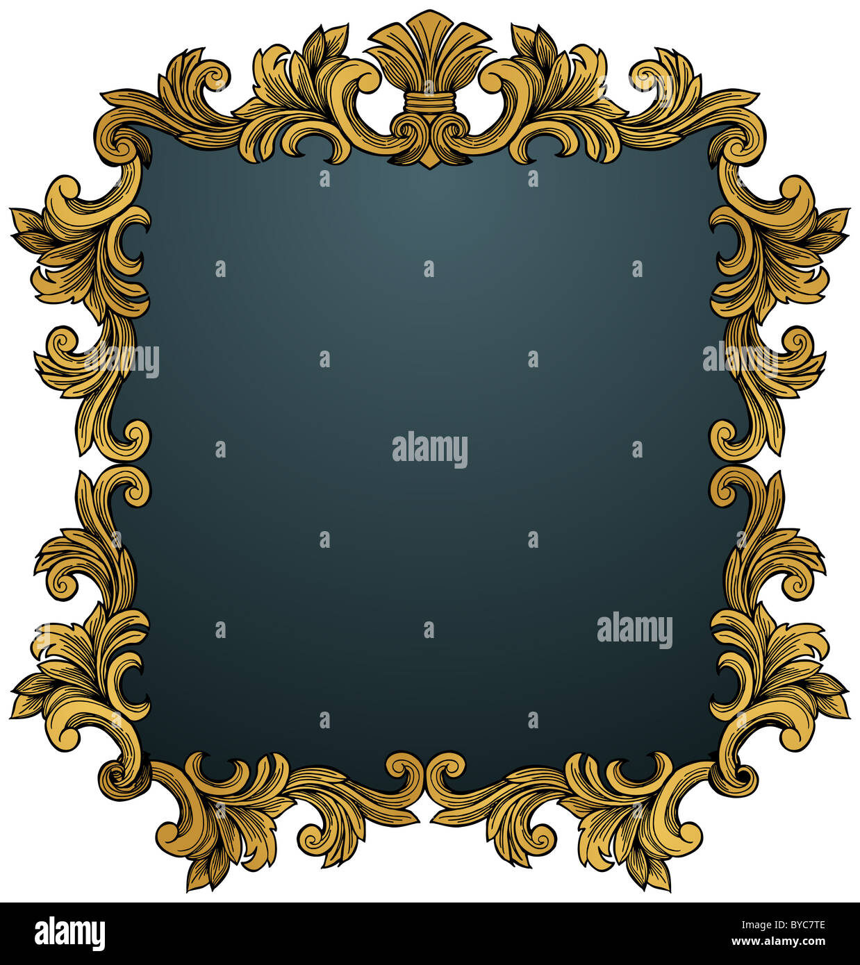 Decorative design element of frame with leaf frame Stock Photo - Alamy