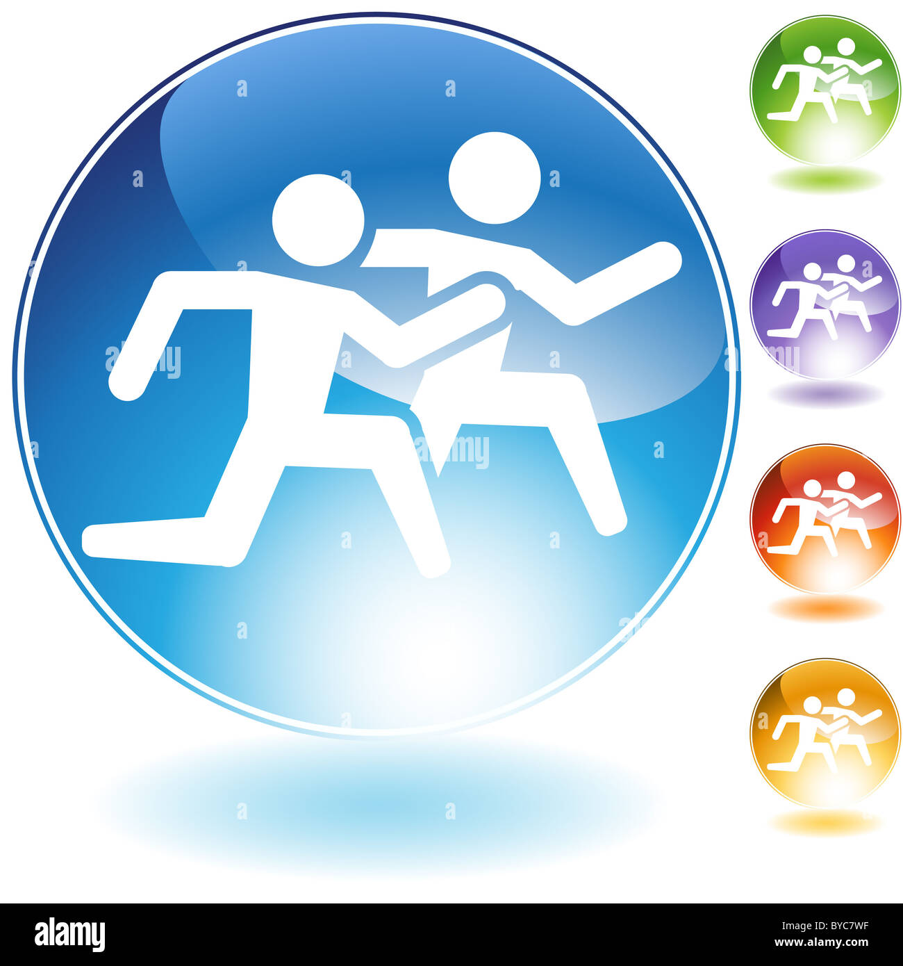 Stick Run Logo Fun Run Spirit Sticks® Patches