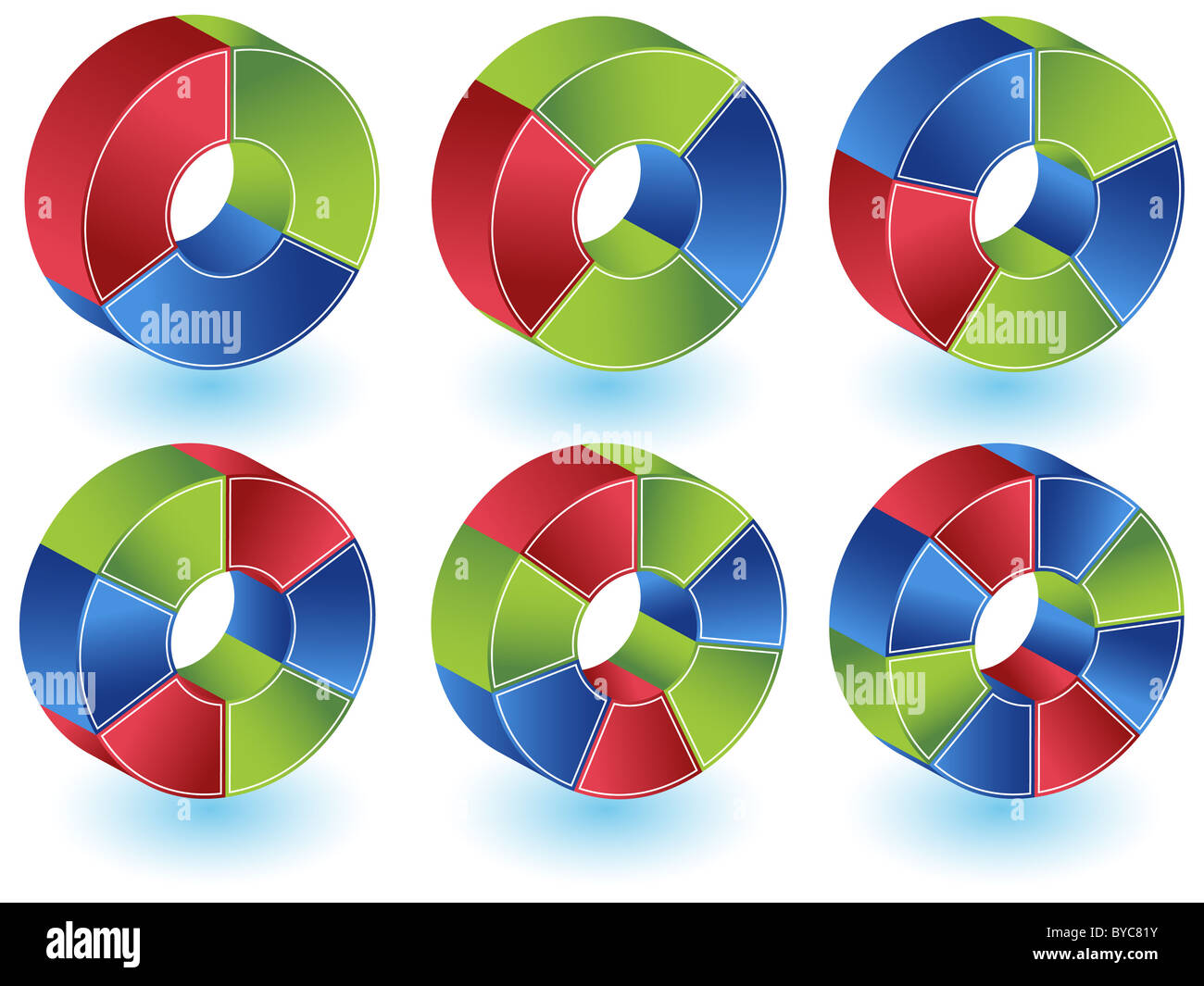 Set of 3D process cycle images Stock Photo - Alamy