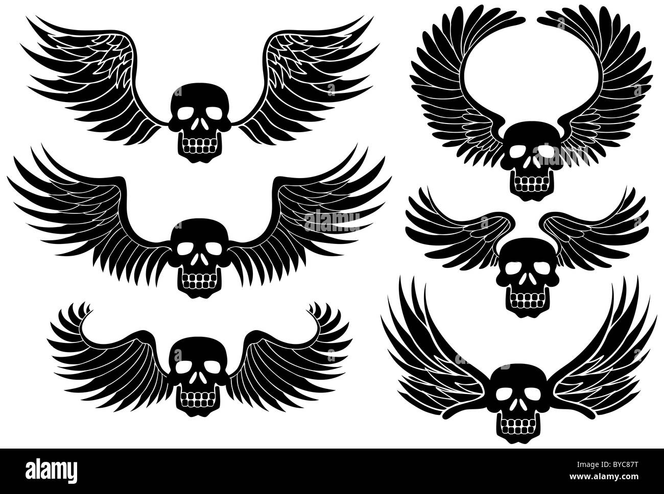 Winged skull Cut Out Stock Images & Pictures - Alamy