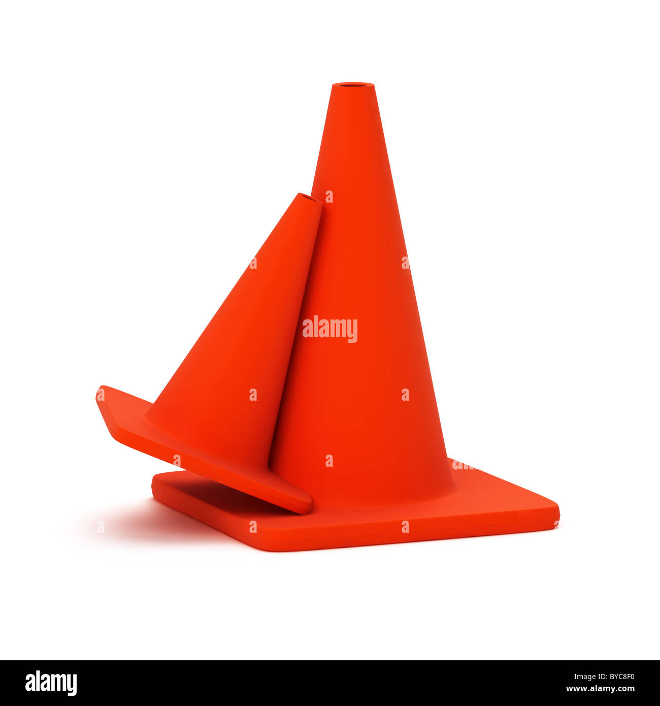Reflective cones Cut Out Stock Images & Pictures - Alamy