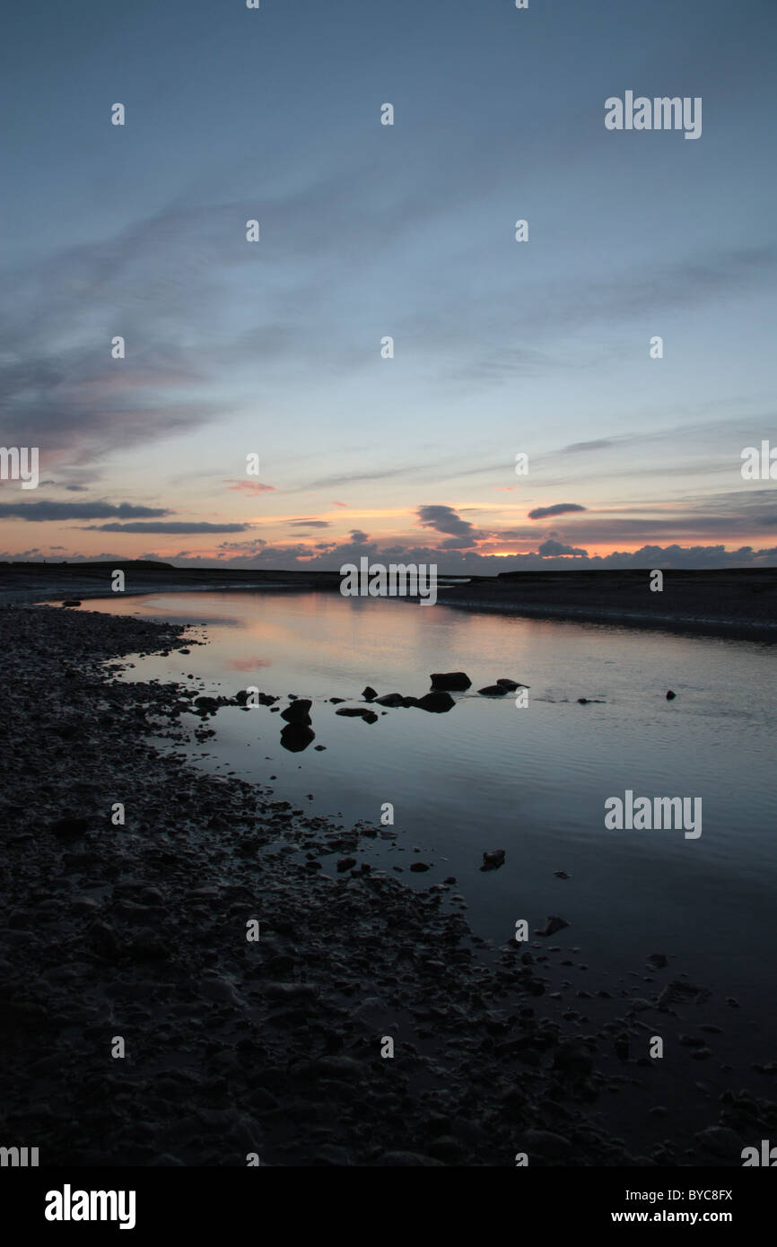 Sky at night in estuary 3 Stock Photo - Alamy