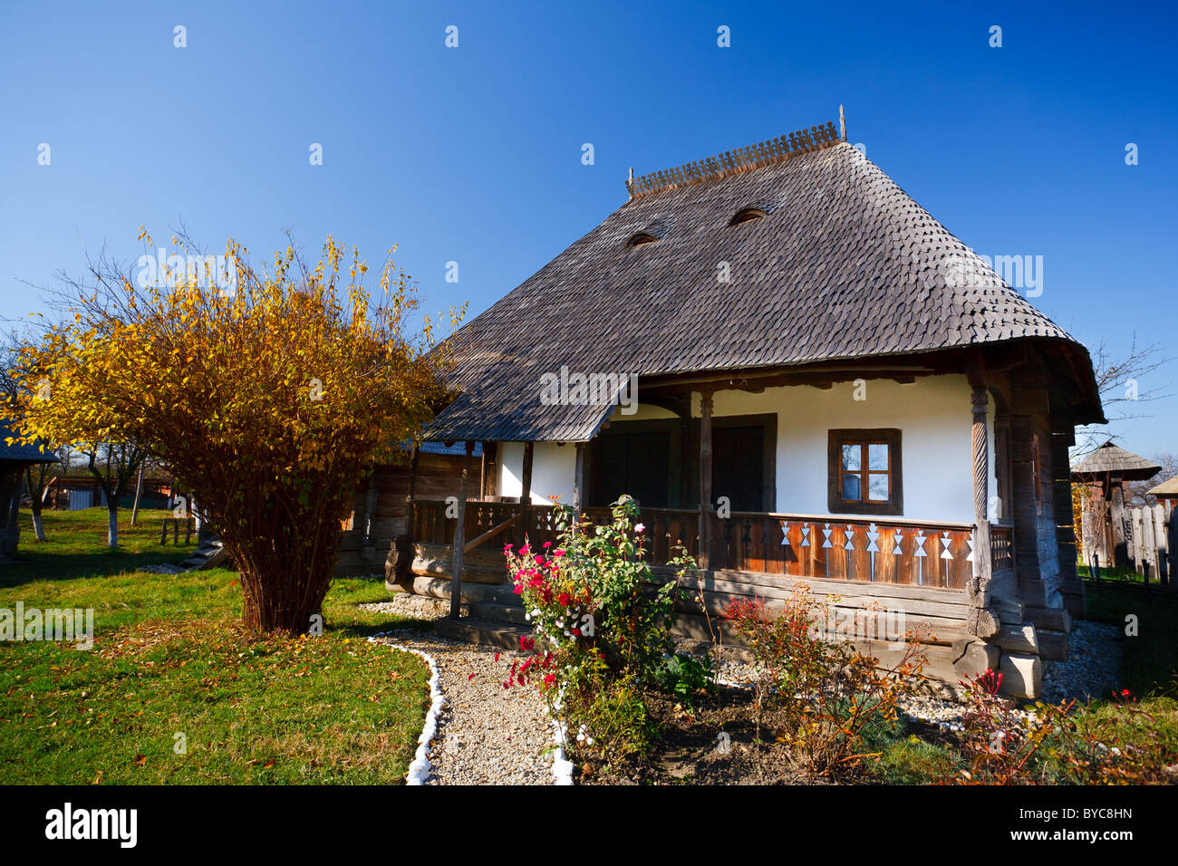 Traditional Romanian house - part of a series with old countryside ...