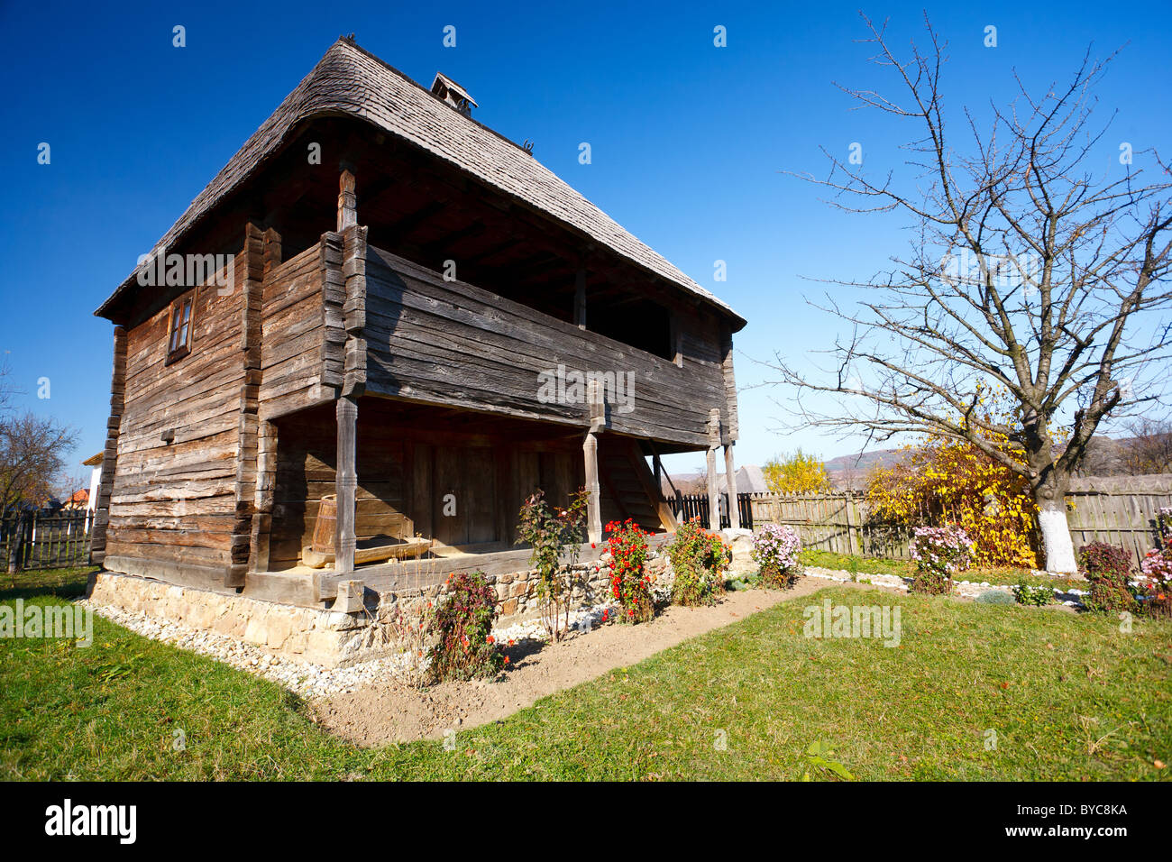 Traditional Romanian house - part of a series with old countryside ...