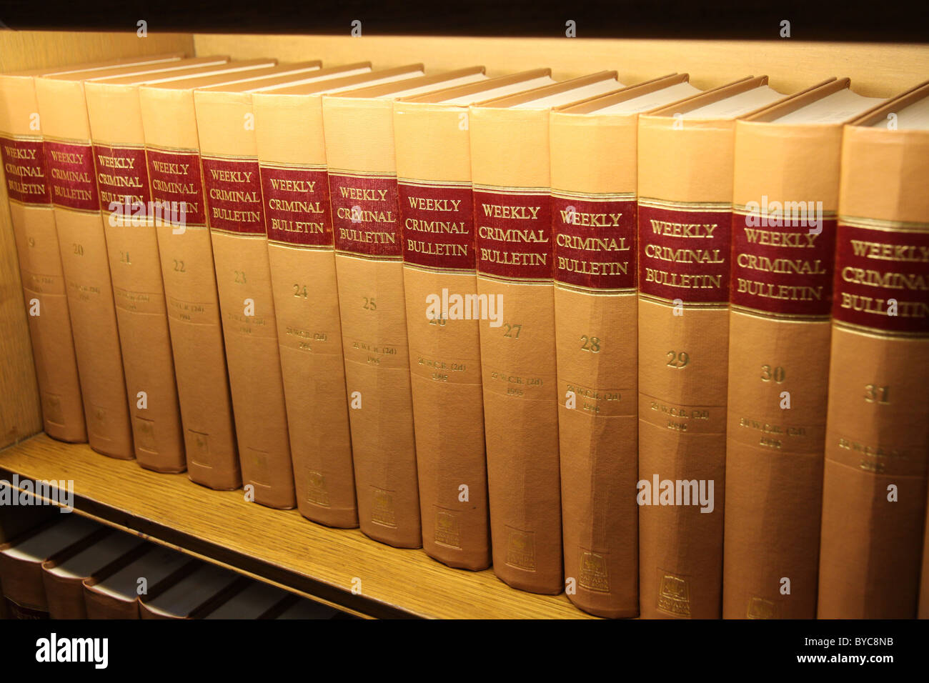 Shelf of books in law library Stock Photo - Alamy