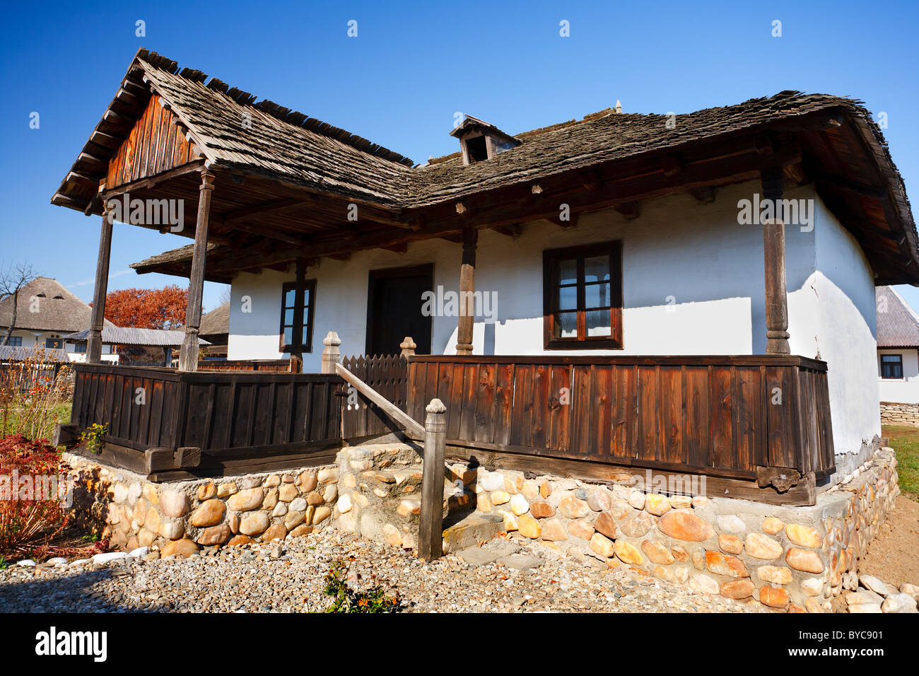 Traditional Romanian house - part of a series with old countryside ...