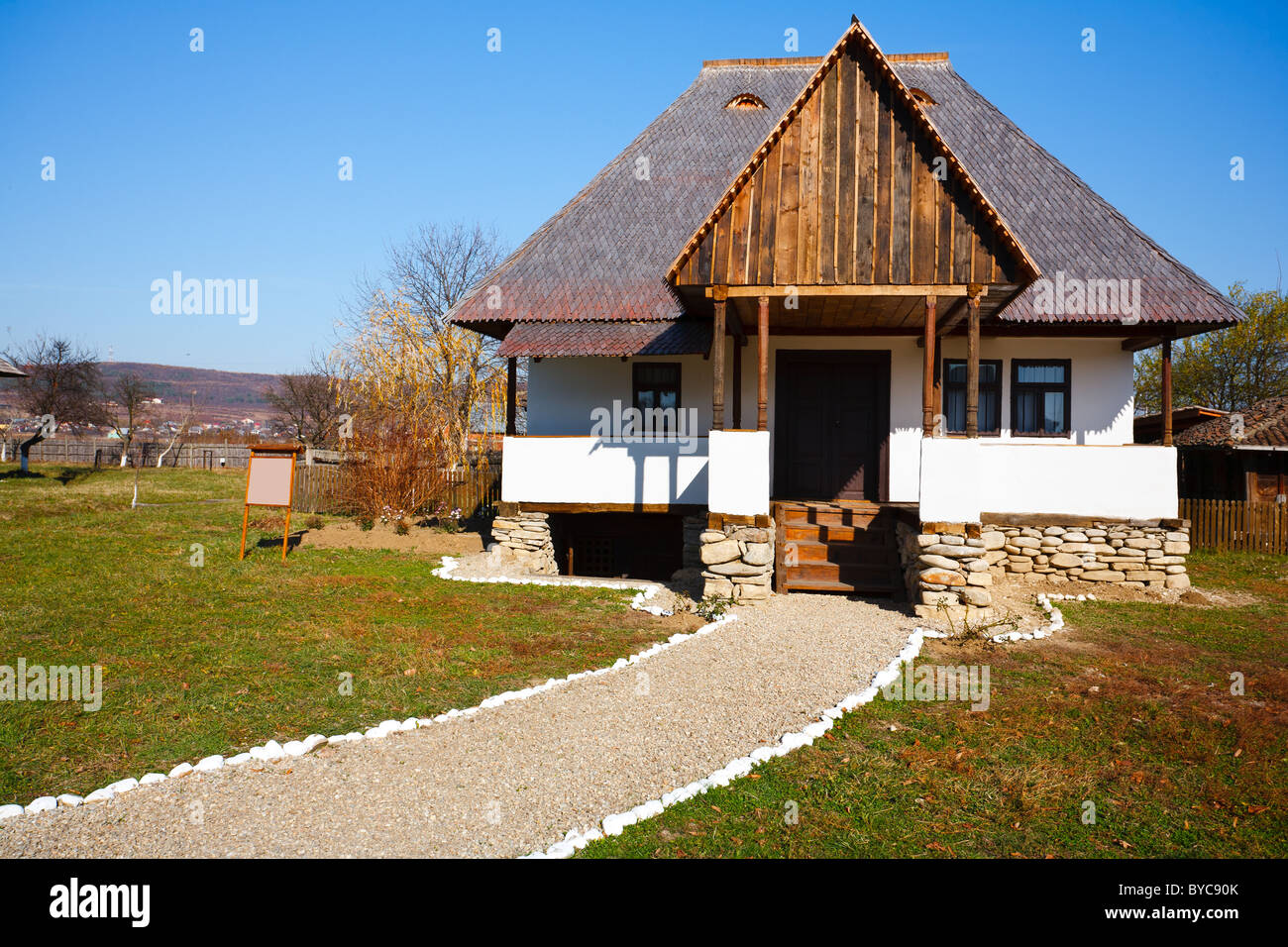 Traditional Romanian house - part of a series with old countryside ...