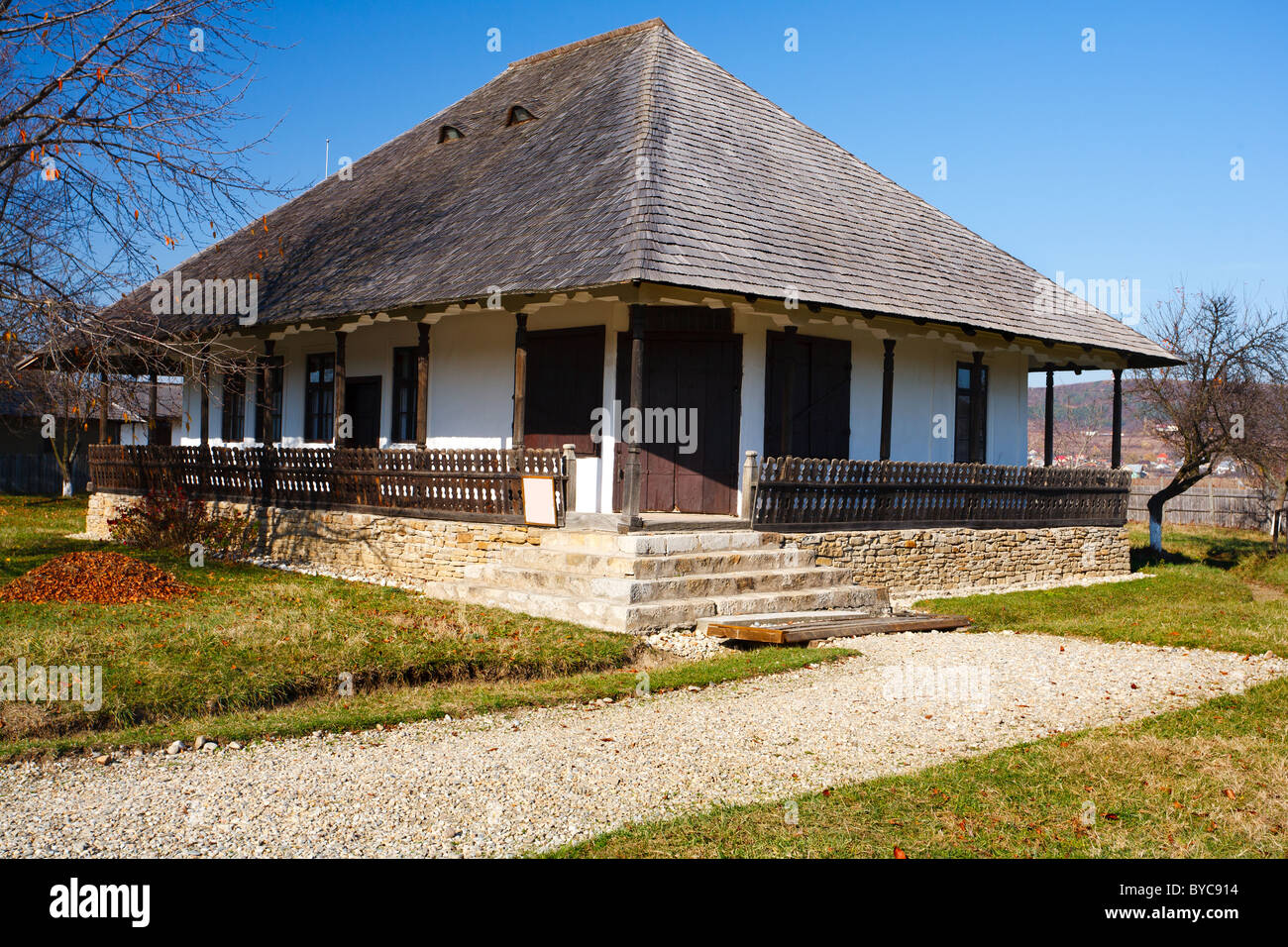 Traditional Romanian house - part of a series with old countryside ...