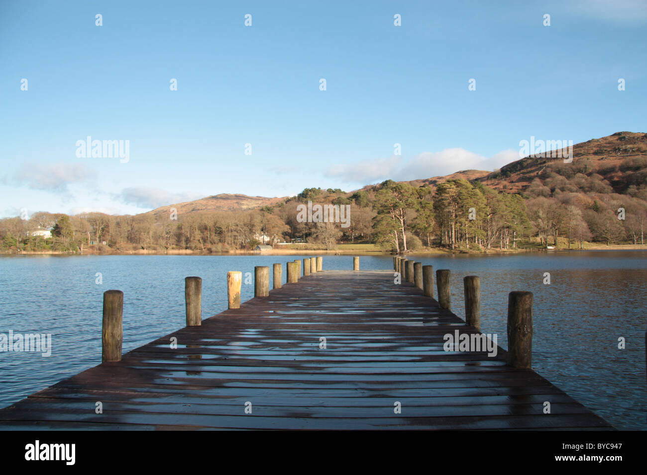 Jetty Lake Coniston Stock Photo - Alamy
